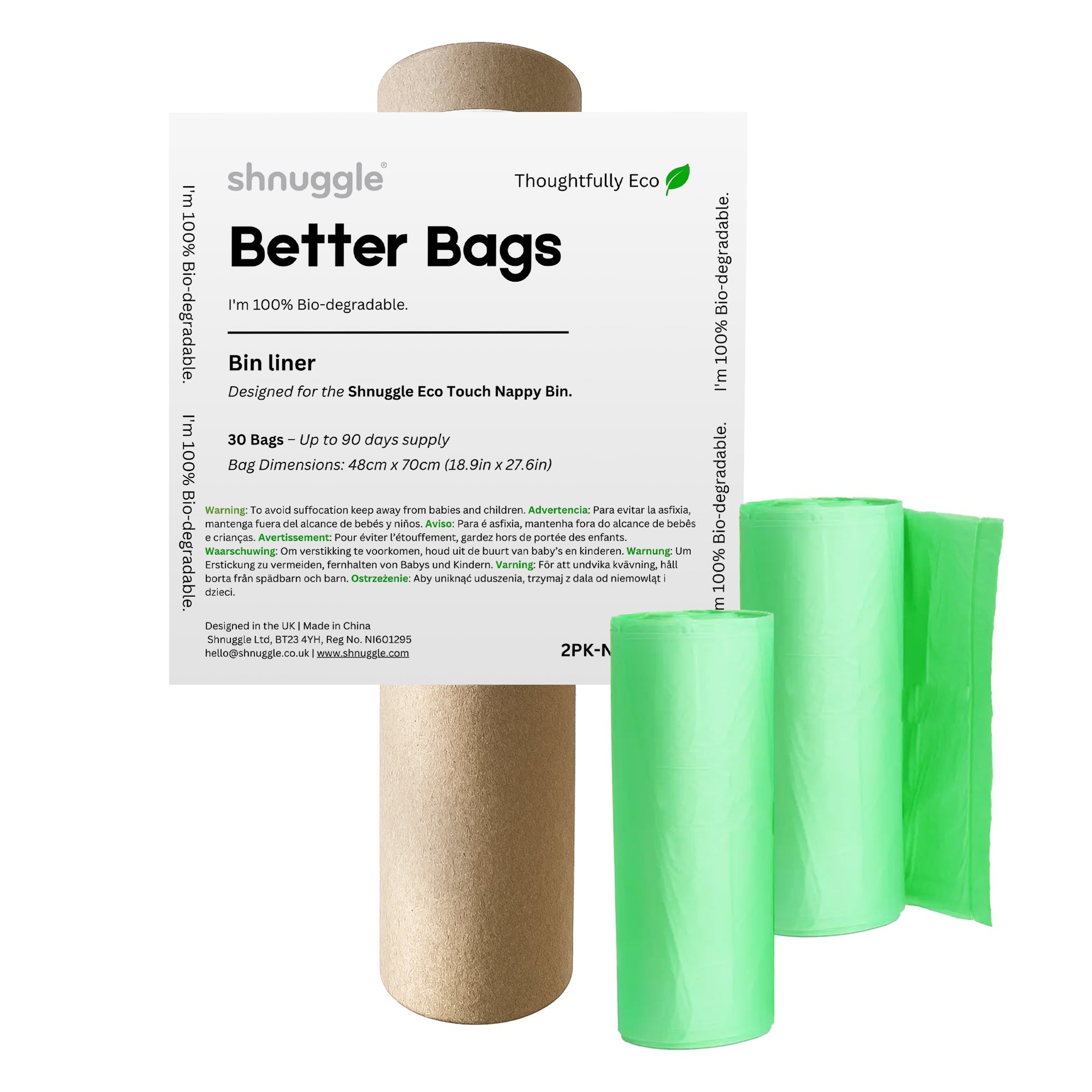 Shnuggle Better Bag Nappy Bin Diaper Pail Liners 30 bags – Simple Steps ...